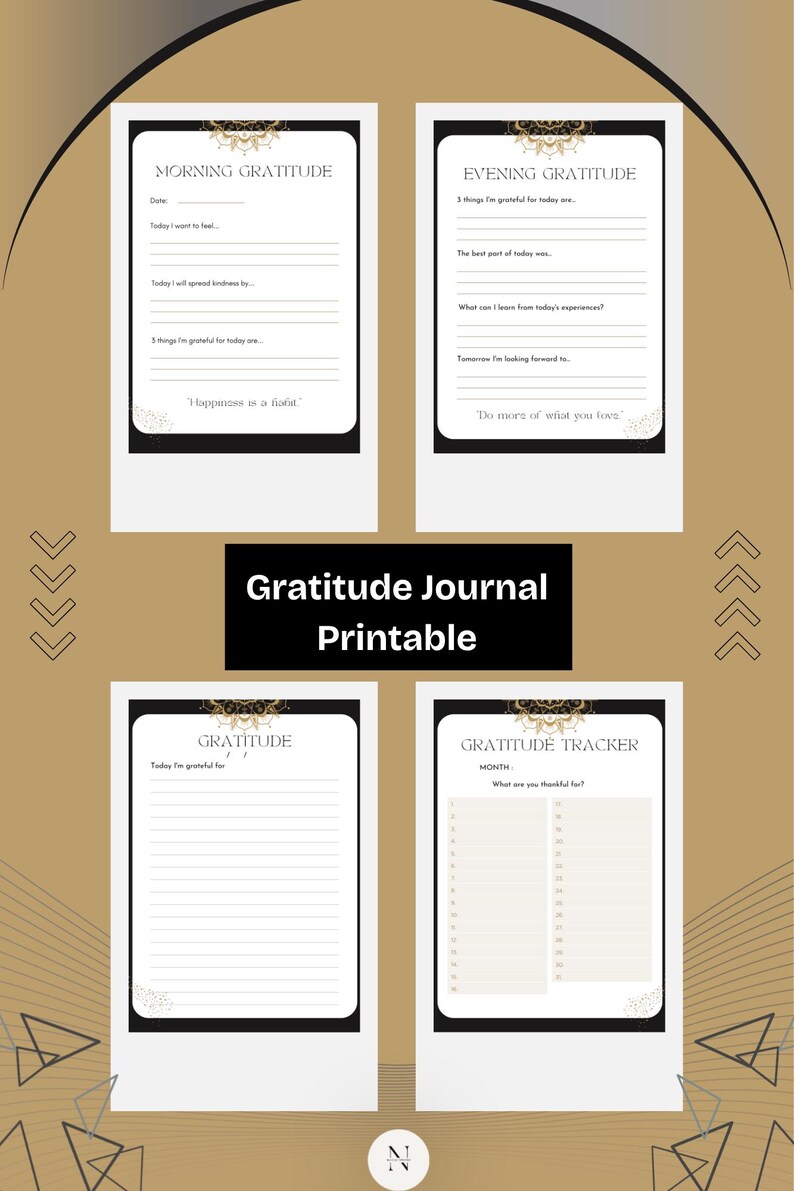 Gratitude Journal Printable Bundle | Morning and Evening Reflection ...
