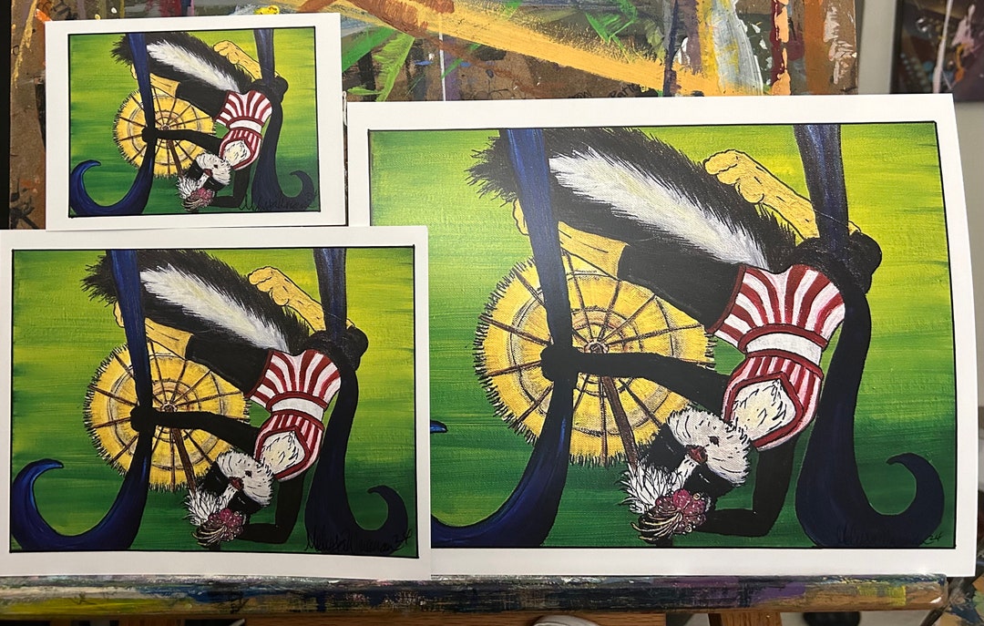 Silks Swinging Vintage Circus Skunk Original Artwork Limited Prints - Etsy