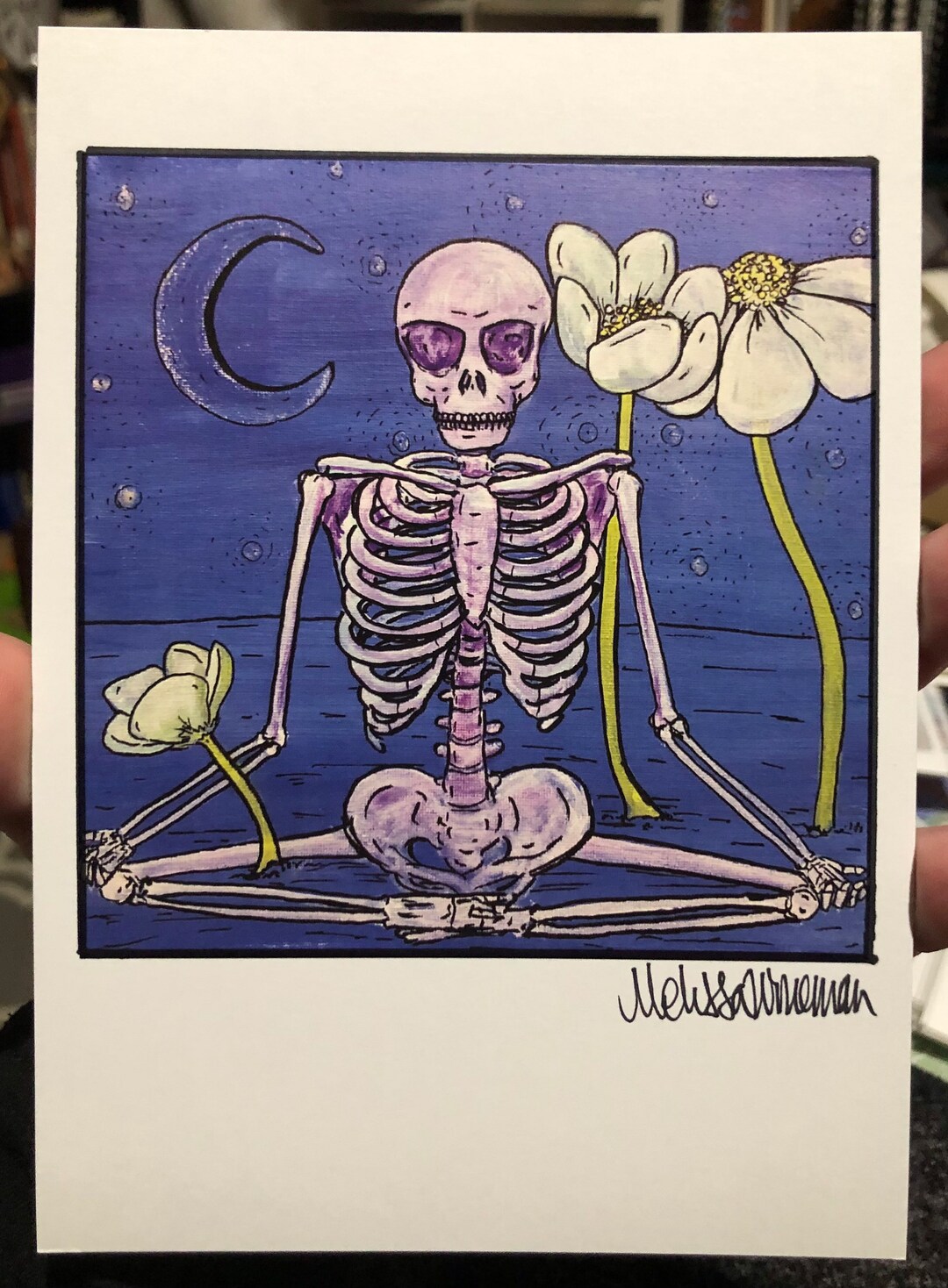 Flora Luna Skeleton Print - Etsy
