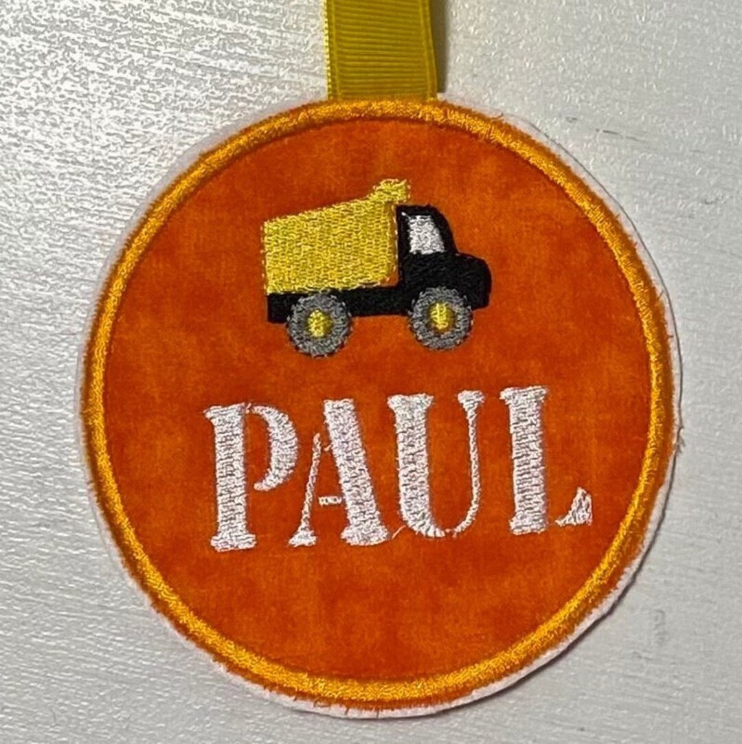 Dump Truck Name Tag / Construction Truck Name Tag / Dump Truck Luggage ...
