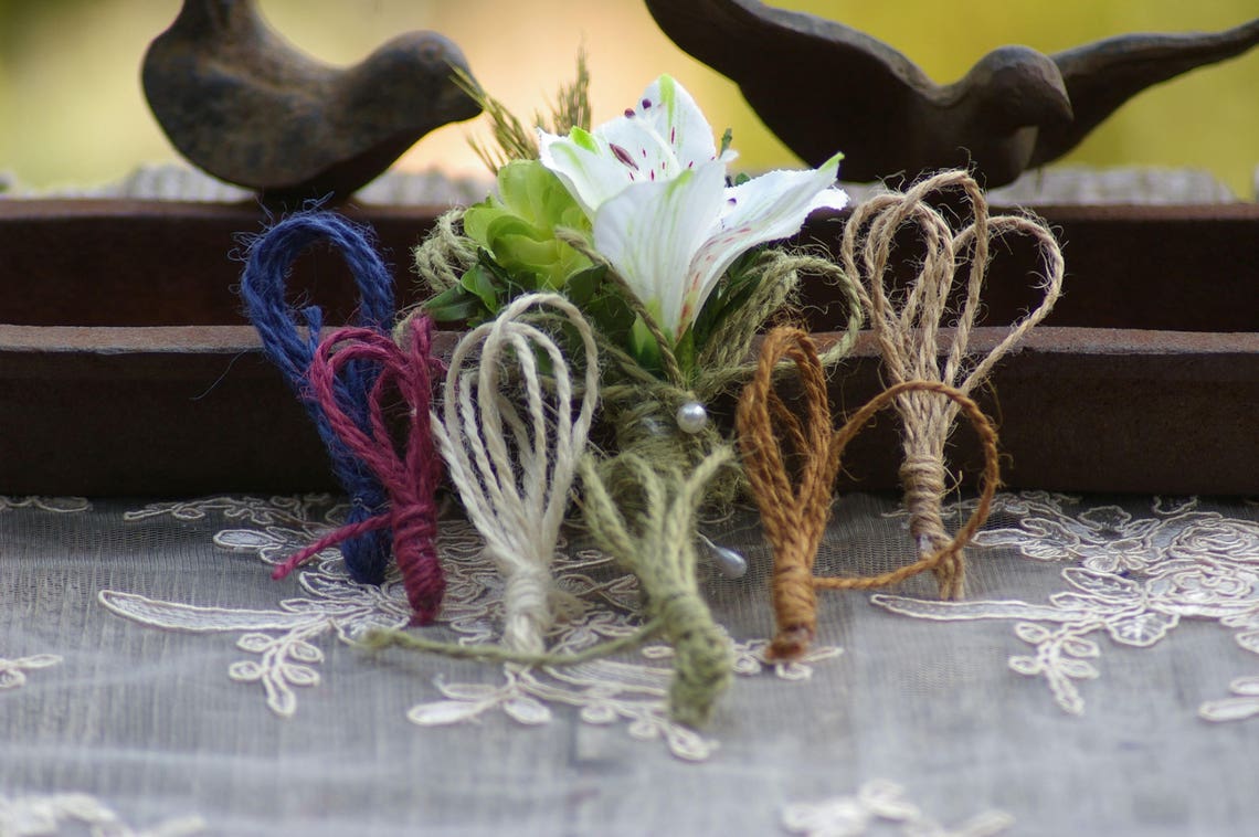 Silk Hops Boutonniere or Corsage Dried Green Boxwood Grass | Etsy