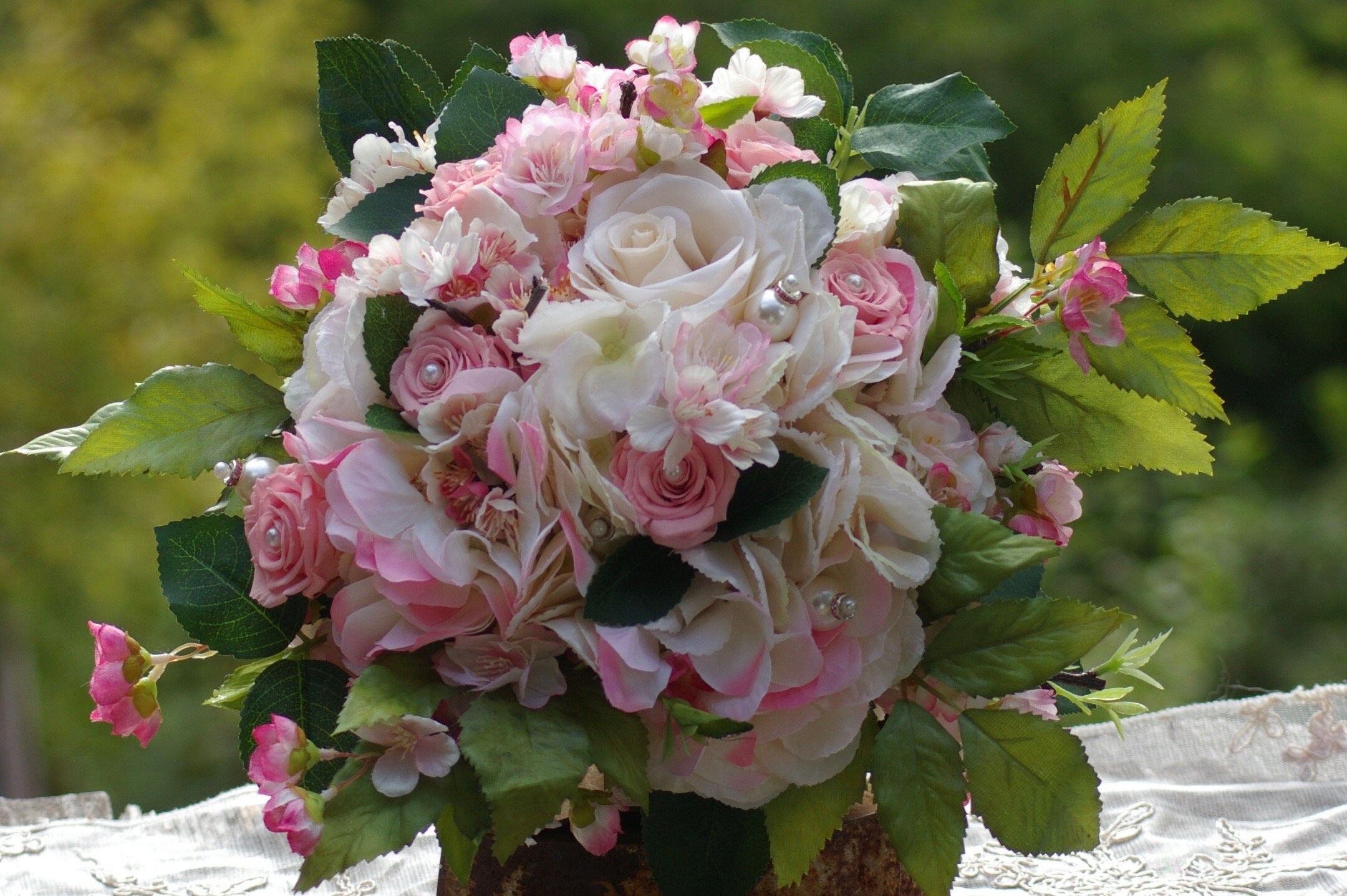 LARGE Sakura Cherry Blossom Bouquet Blush Pink Rose | Etsy