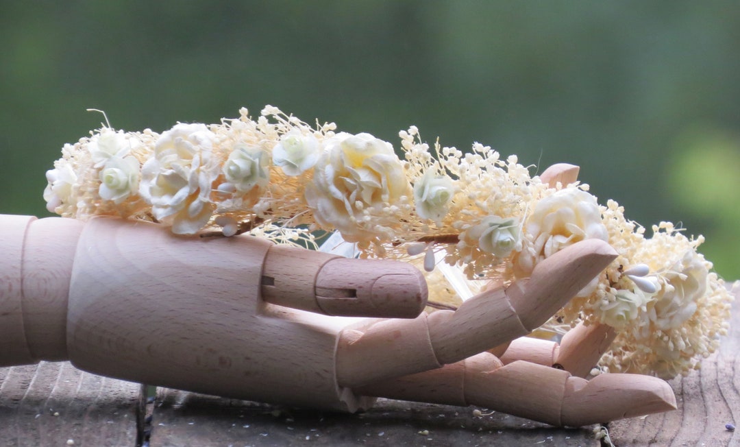 SALE Bridal Communion Hair Dried Babies Breath Pearls and Rhinestones ...