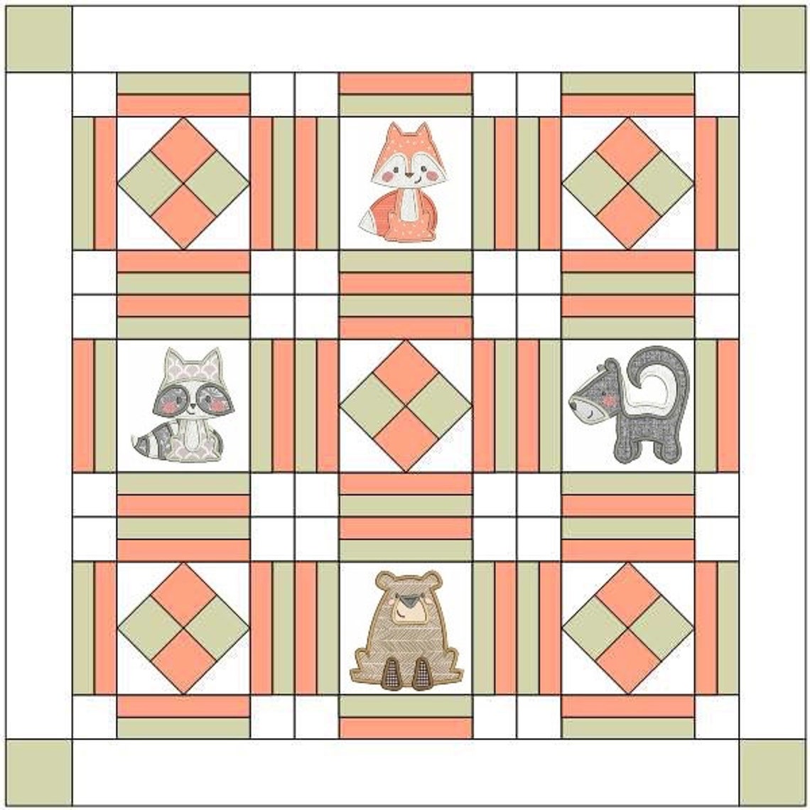 Machine Embroidery, Quilting Designs, Baby Blanket Quilt Pattern PDF ...