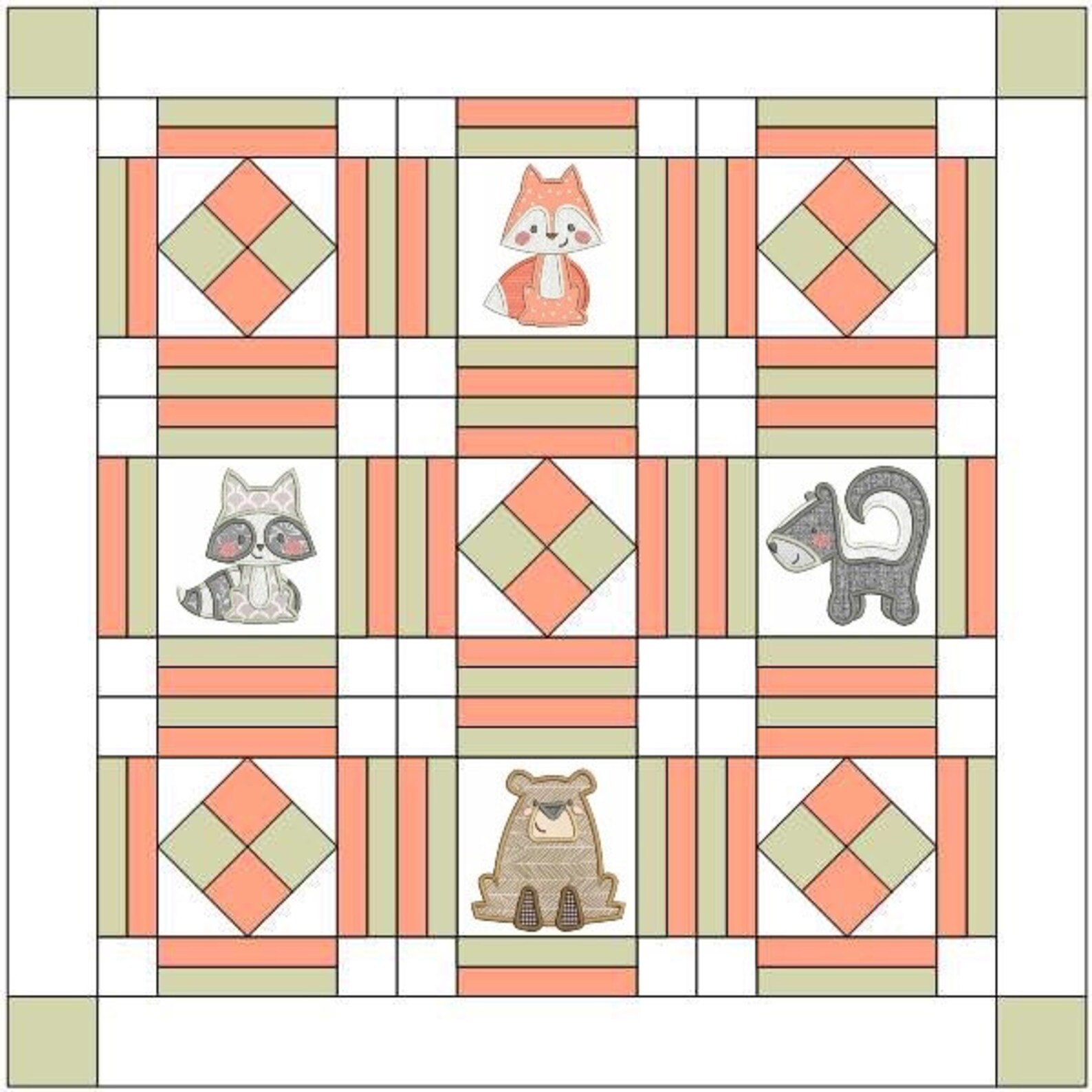 Machine Embroidery, Quilting Designs, Baby Blanket Quilt Pattern PDF ...