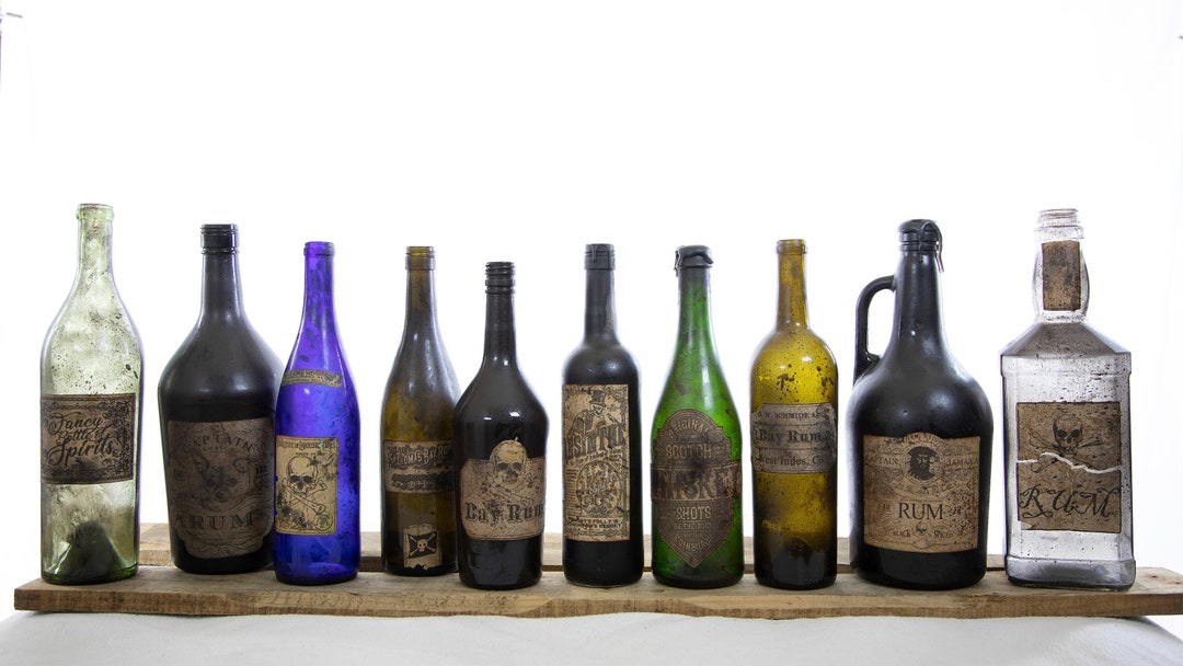 Prop Bottles Old Vintage Antique With Old Labels Lot of Twenty - Etsy