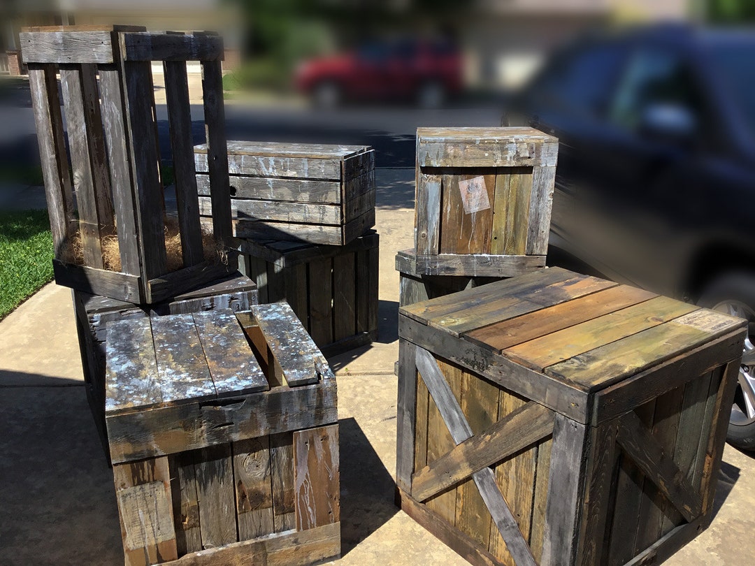 Crates Props for Sets and Themed Events Set of Three Crates - Etsy