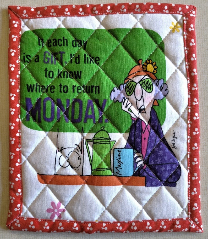 MAXINE Caracter Quilted HOT Pad and COASTER for Sale Mug Rugs, Hot Pads ...