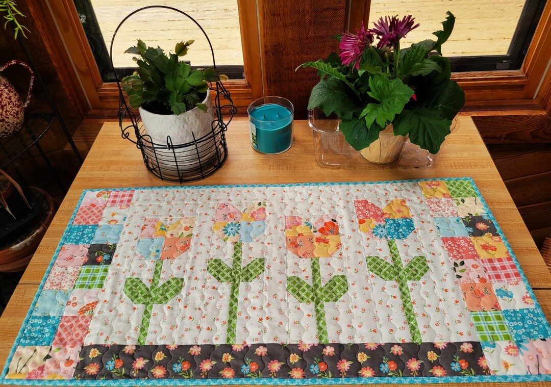 SPRING SUMMER TULIP Time Quilted Table Runner for Sale Mother's Day ... SPRING SUMMER TULIP Time Quilted Table Runner for Sale Mother's Day ...