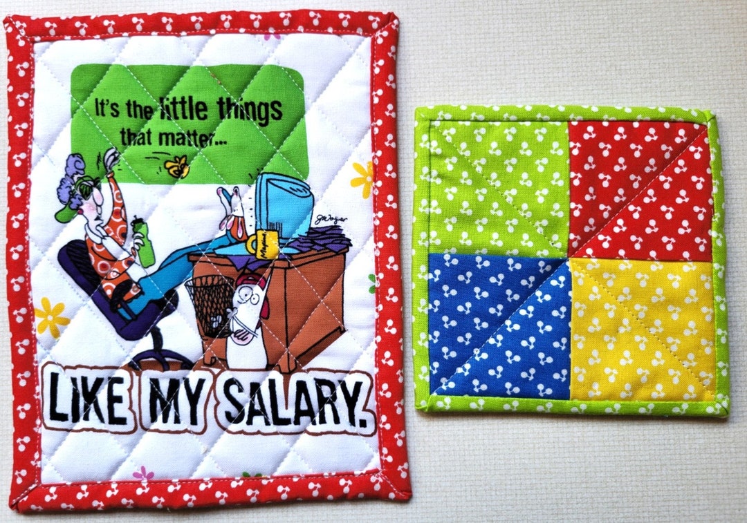 MAXINE Caracter Quilted HOT Pad and COASTER for Sale Mug Rugs, Hot Pads ...