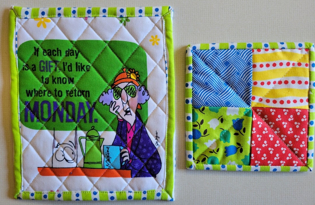 MAXINE Caracter Quilted HOT Pad and COASTER for Sale Mug Rugs, Hot Pads ...