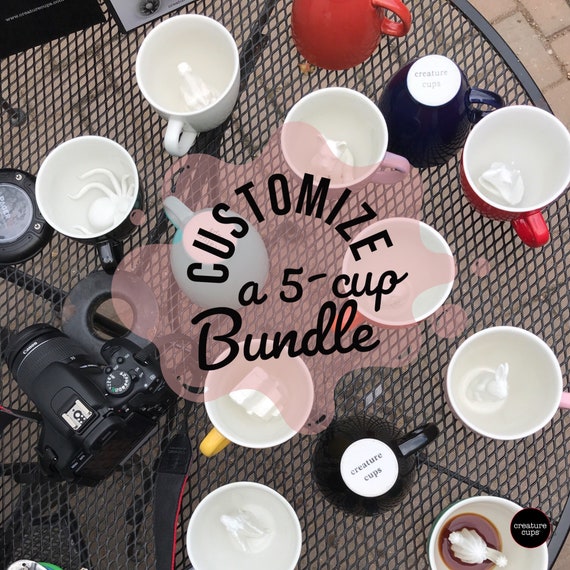 Customize 5 Cup Bundle by CREATURE CUPS Surprise Hidden - Etsy UK