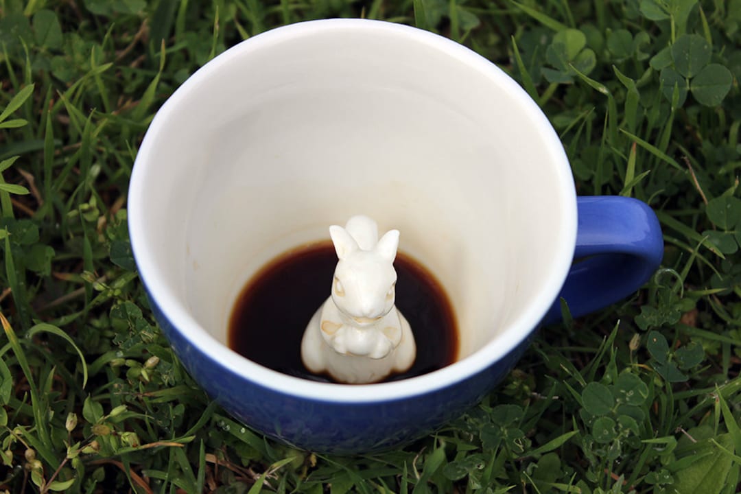 Squirrel Ceramic Coffee Mug: Hidden 3D Animal Cup - Etsy