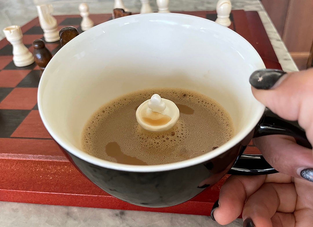 KING OF CHESS Mug by Creature Cups | Hidden Chess at Bottom of Coffee ...