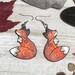 Zentangle Red Fox Earrings, Hand Painted, Lightweight - Etsy