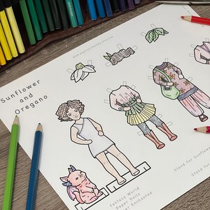 Fantasy Paper Doll Series, Forest Elves, Elf Child and Pet Dragon ...