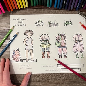 Fantasy Paper Doll Series, Forest Elves, Elf Child and Pet Dragon ...