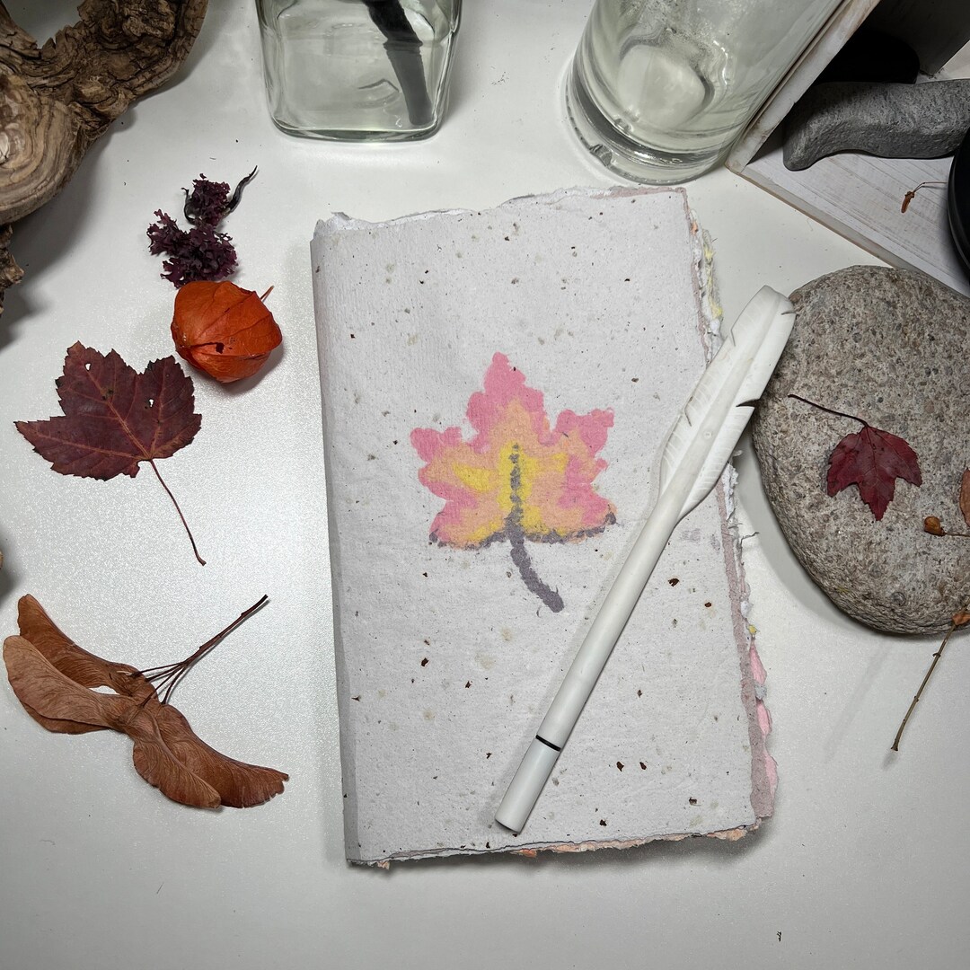Forest Mushroom Maple Leaf Poppy Notebook Nature Junk - Etsy