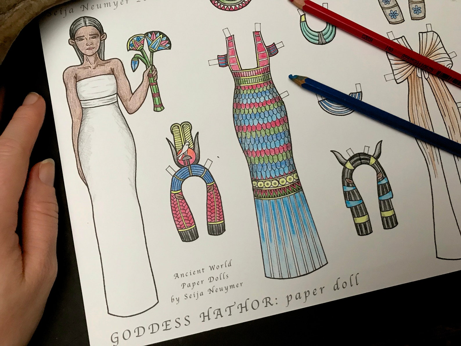 Goddess Hathor Paper Doll Digital Download Printable - Etsy
