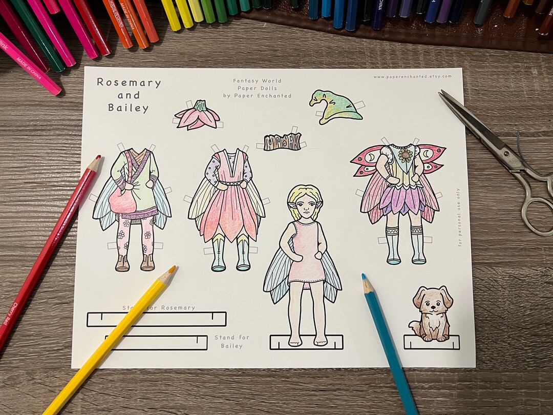 Fantasy Paper Doll Series, Forest Fairies, Rosemary and Bailey ...