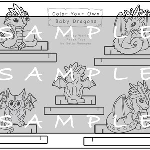 Dragon Paper Doll, Printable Coloring Page, Digital Download - Etsy