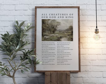 All Creatures of Our God and King Christian Home & Office Decor Sheet ...