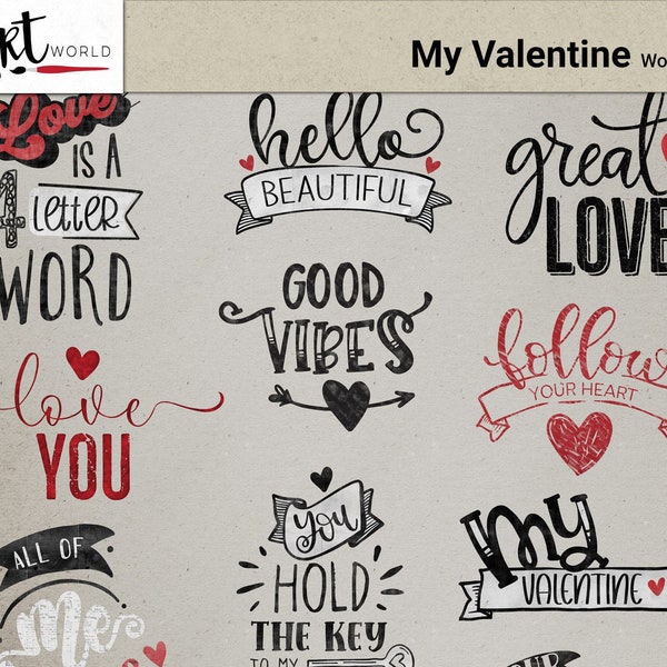 Digital and Printable Overlay Word Art Set Instant Download Photography ...