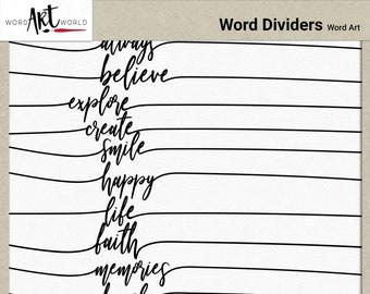 Digital and Printable Overlay Word Art Set Instant Download - Etsy