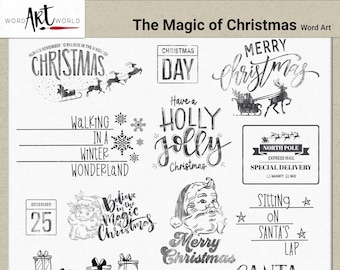 Digital and Printable Overlay Word Art Set Instant Download A Vintage ...