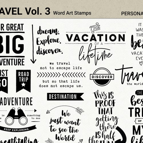 Digital and Printable Overlay Word Art Set Instant Download - Etsy