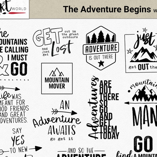 Digital and Printable Overlay Word Art Set Instant Download - Etsy