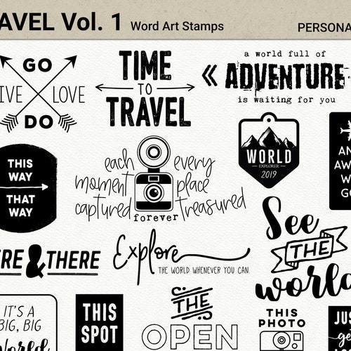 Digital and Printable Overlay Word Art Set Instant Download - Etsy