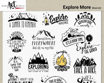 Digital and Printable Overlay Word Art Set Instant Download | Etsy