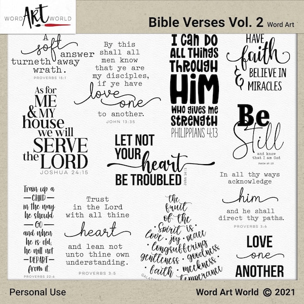Scripture Word Art - Etsy