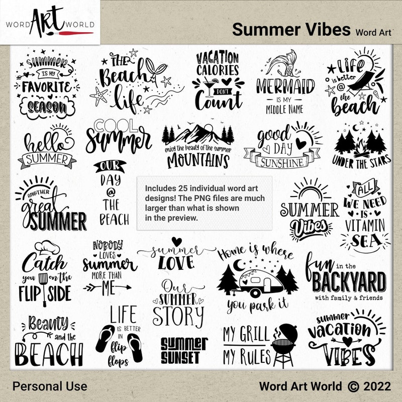 Beach Word Art - Etsy