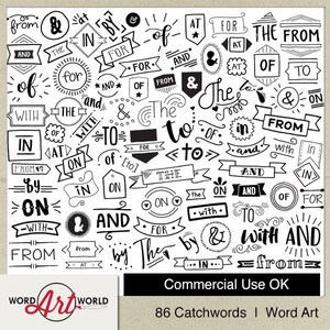 Digital and Printable Overlay Word Set Art Instant Download - Etsy UK