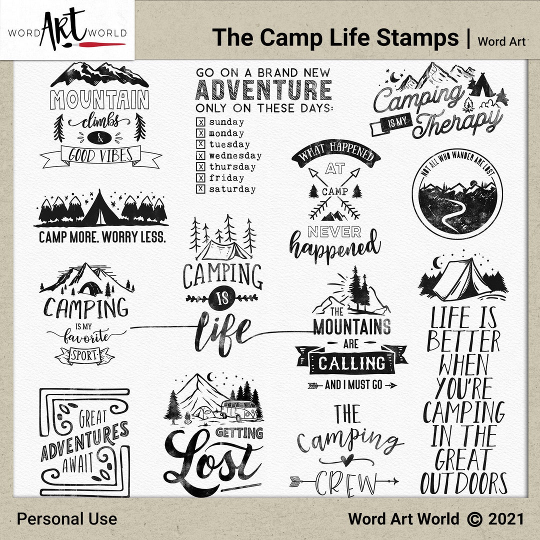 Digital and Printable Overlay Word Art Set - Instant Download - the ...