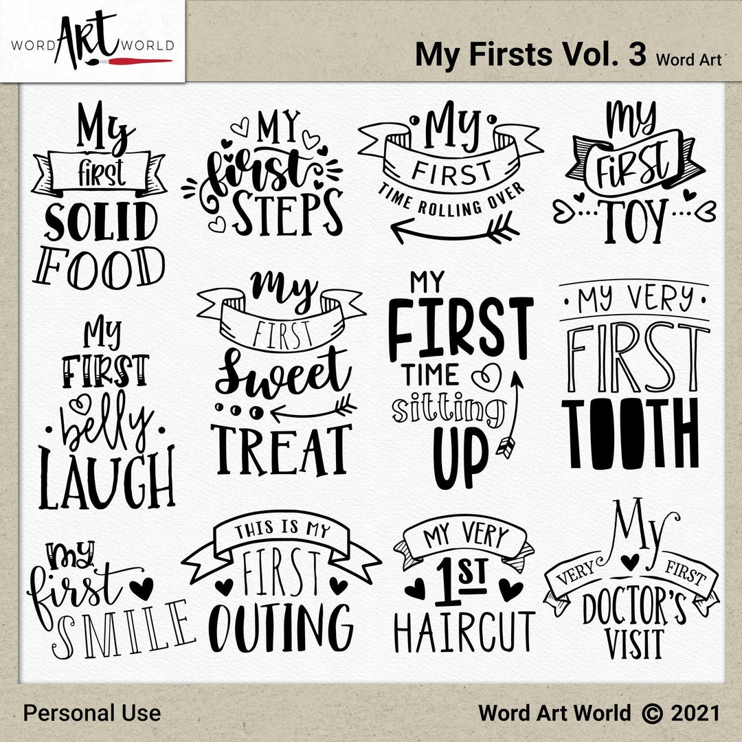 Digital and Printable Overlay Word Art Set - Instant Download - My ...