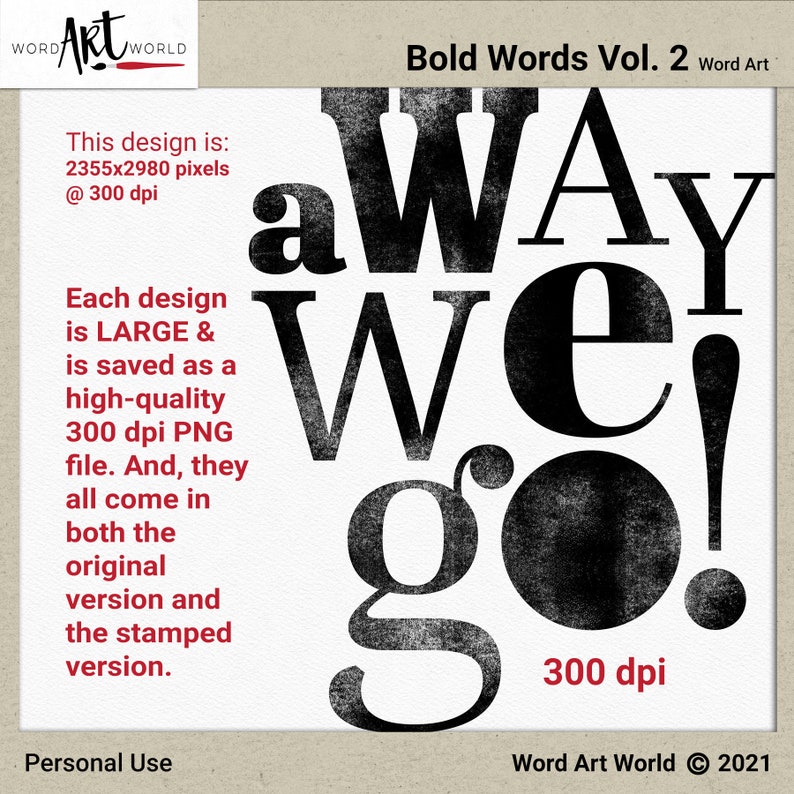 Digital and Printable Overlay Word Art Set Instant Download - Etsy