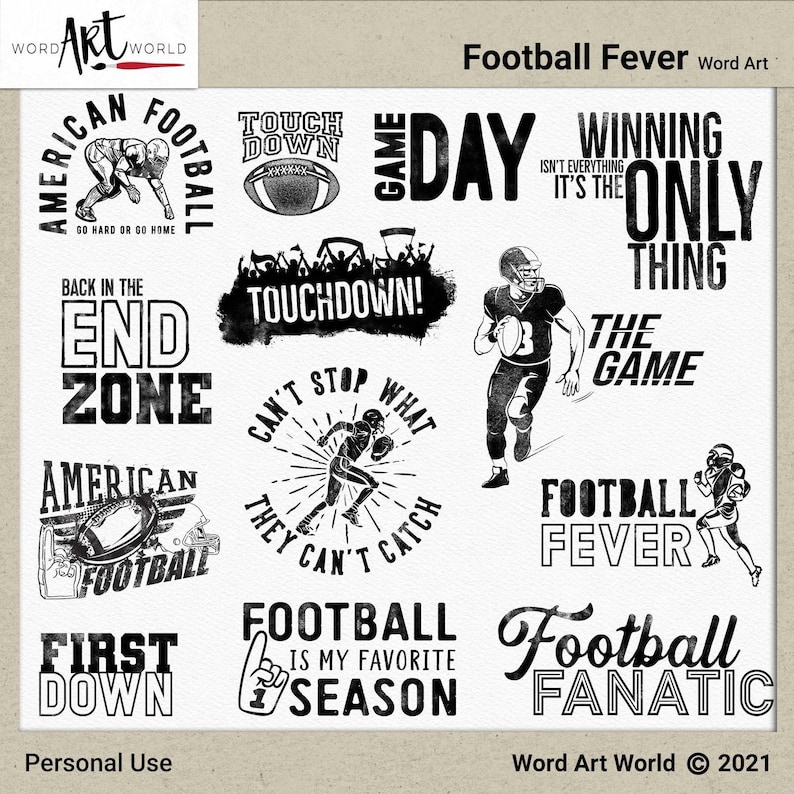 Digital and Printable Overlay Word Art Set - Instant Download ...