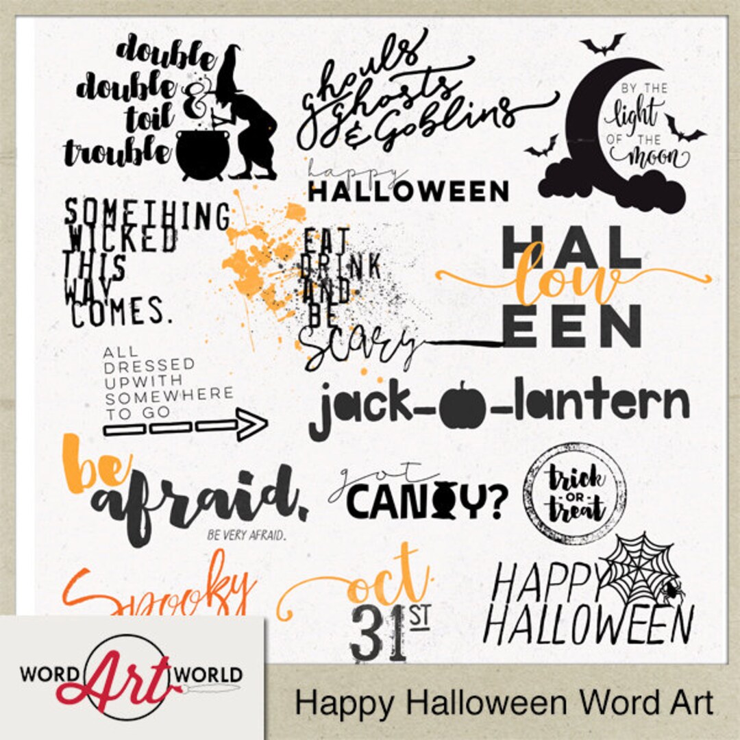 Digital and Printable Overlay Word Set Art Instant Download - Etsy
