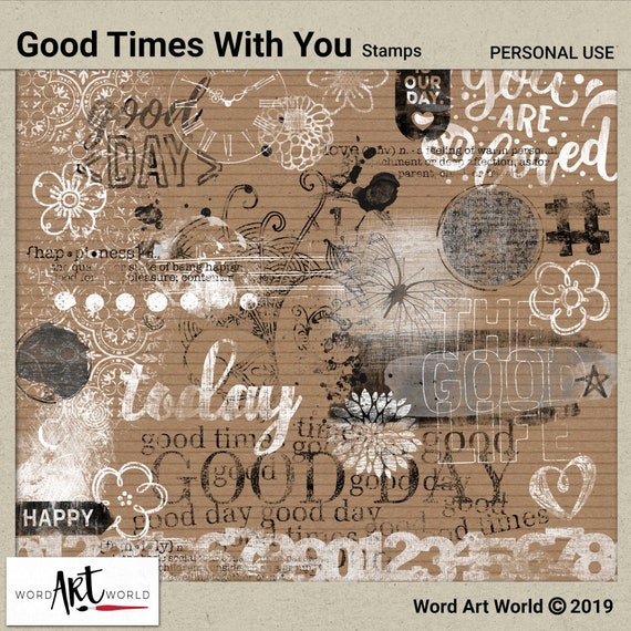 Digital and Printable Overlay Word Art Set Instant Download | Etsy