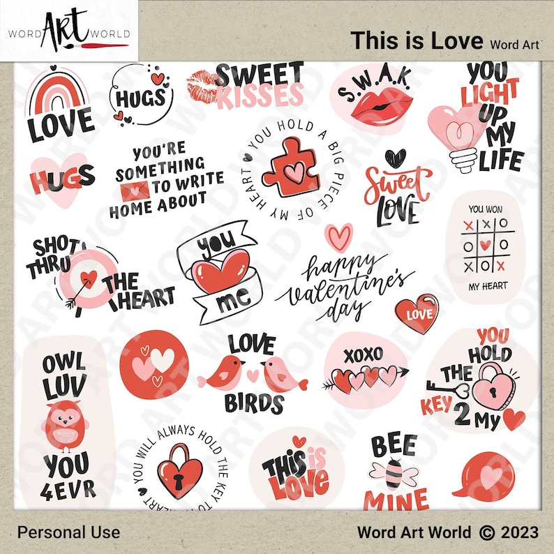 Digital and Printable Overlay Word Art Set - Instant Download - This is ...