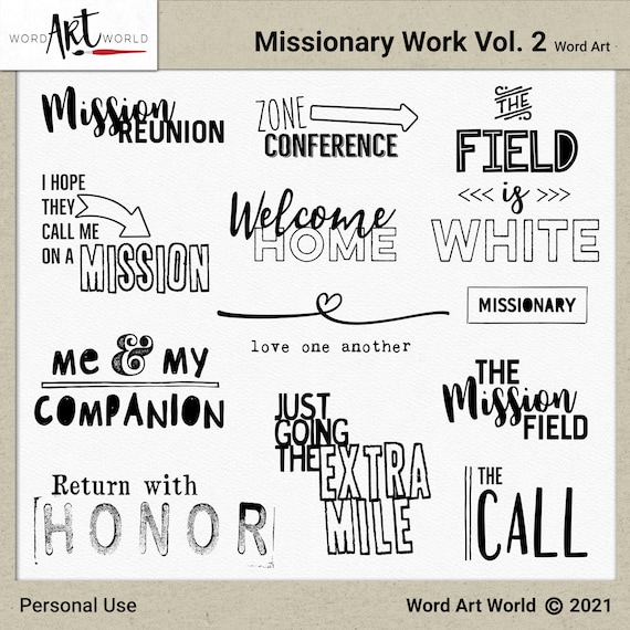 Digital and Printable Overlay Word Art Set Instant Download | Etsy