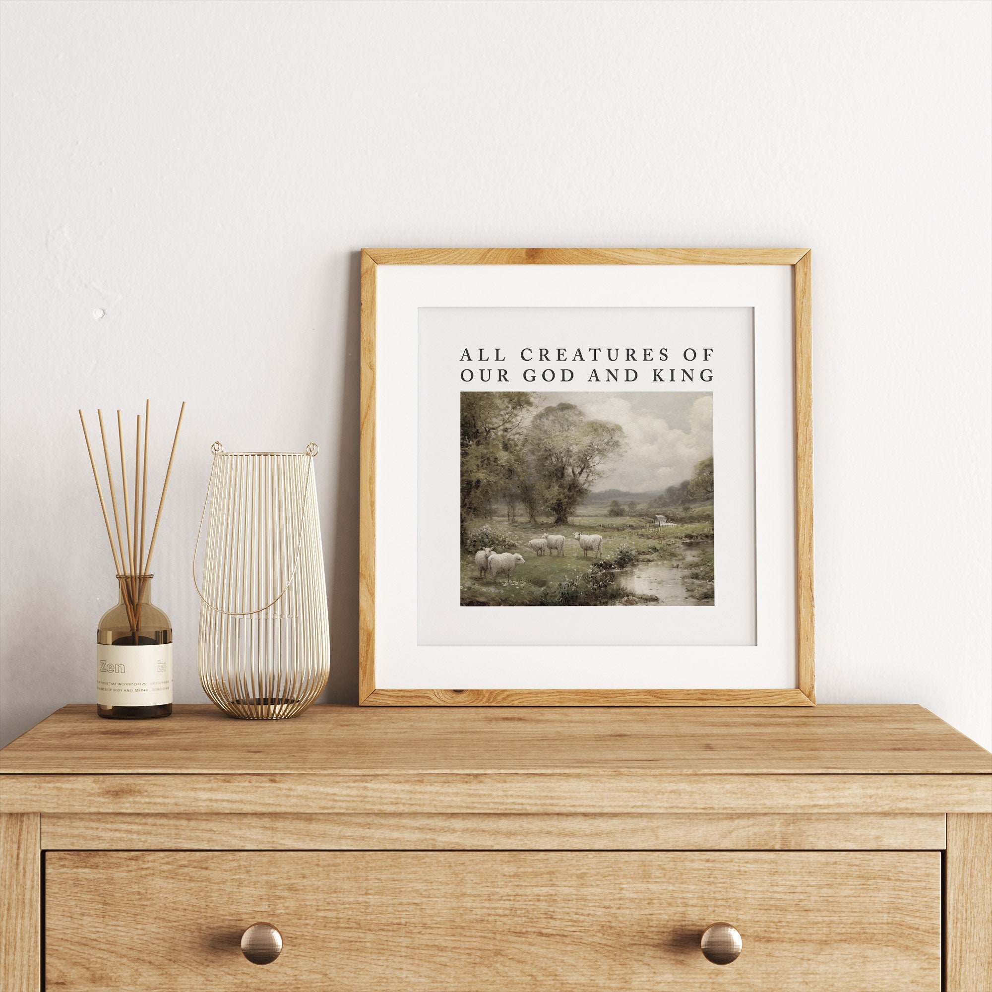 Printable Wall Art, Multiple Sizes, All Creatures of Our God & King ...