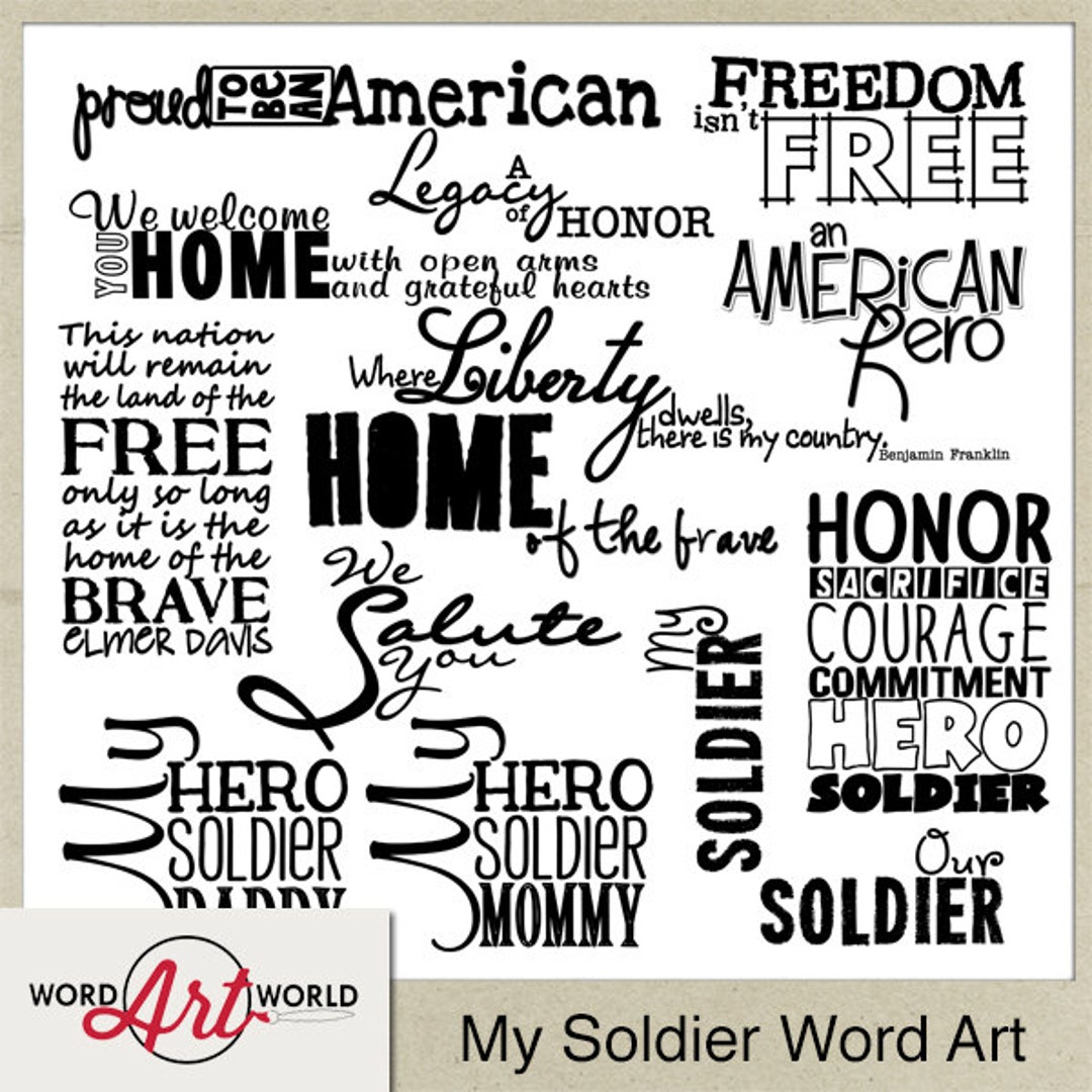 Digital and Printable Overlay Word Set Art Instant Download - Etsy