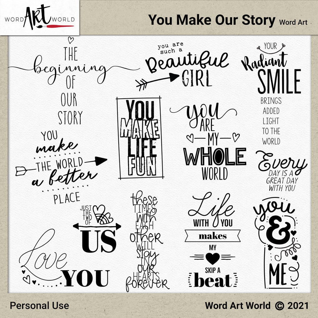 Digital and Printable Overlay Word Art Set - Instant Download - Back to ...