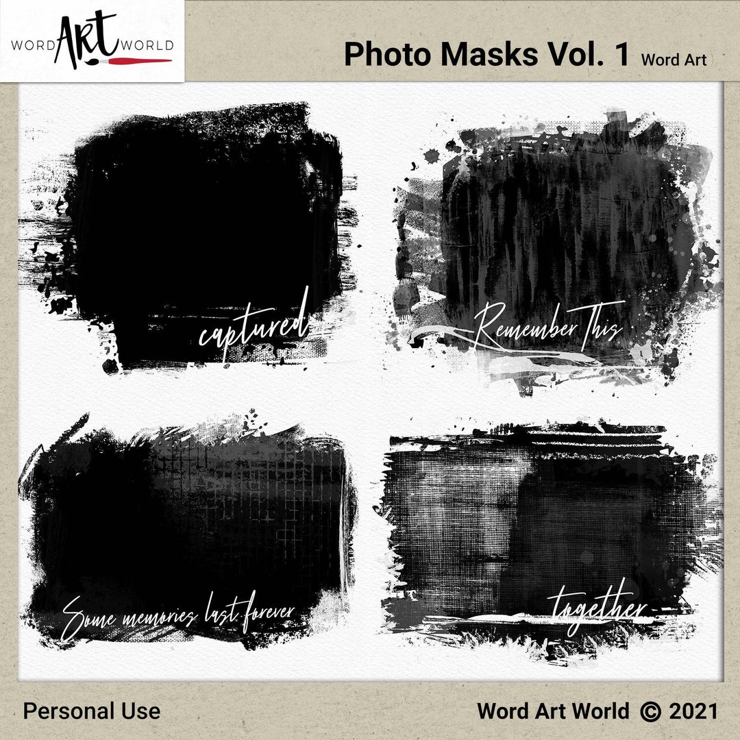 Digital and Printable Overlay Word Art Set - Instant Download - Photo ...