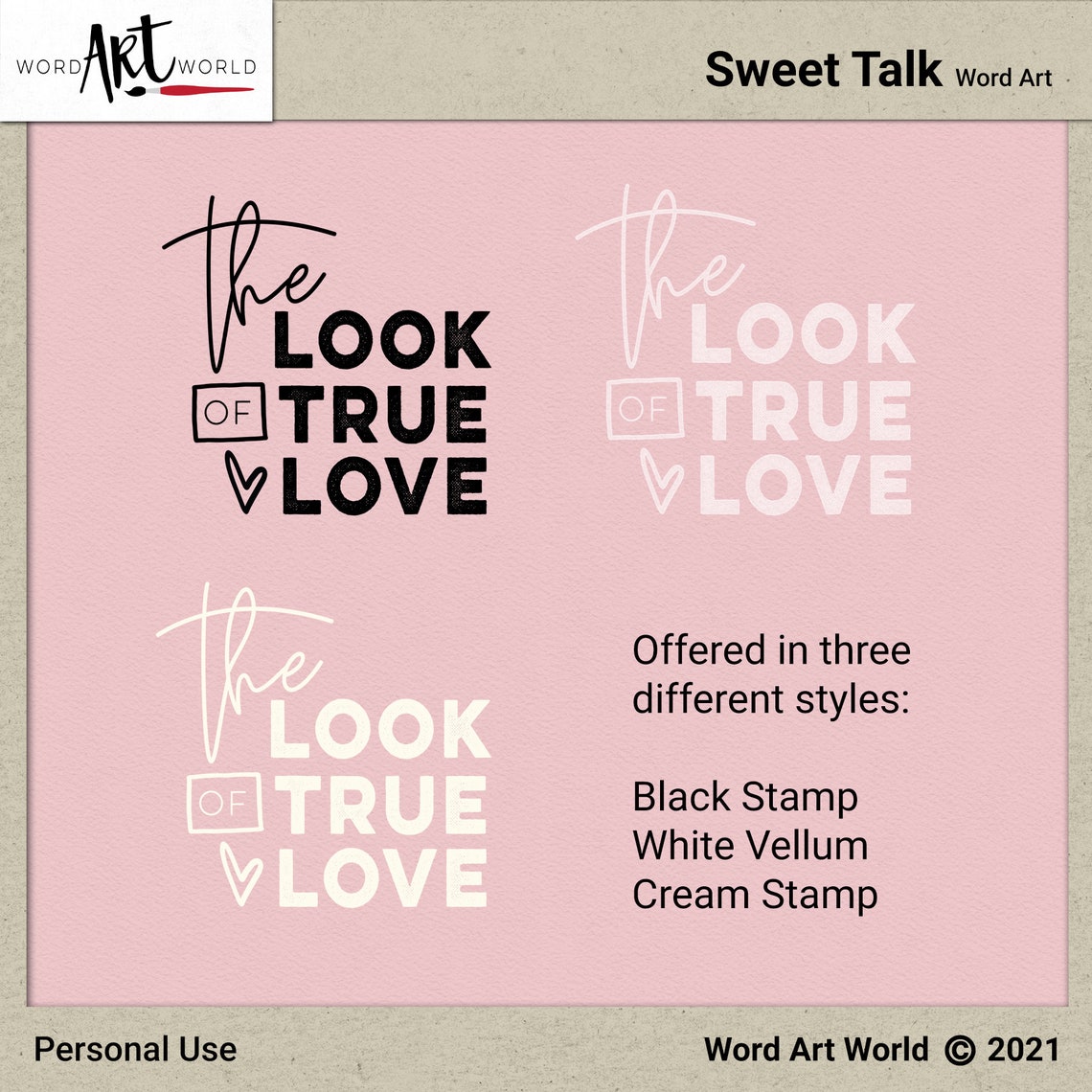 Digital and Printable Overlay Word Art Set Instant Download - Etsy