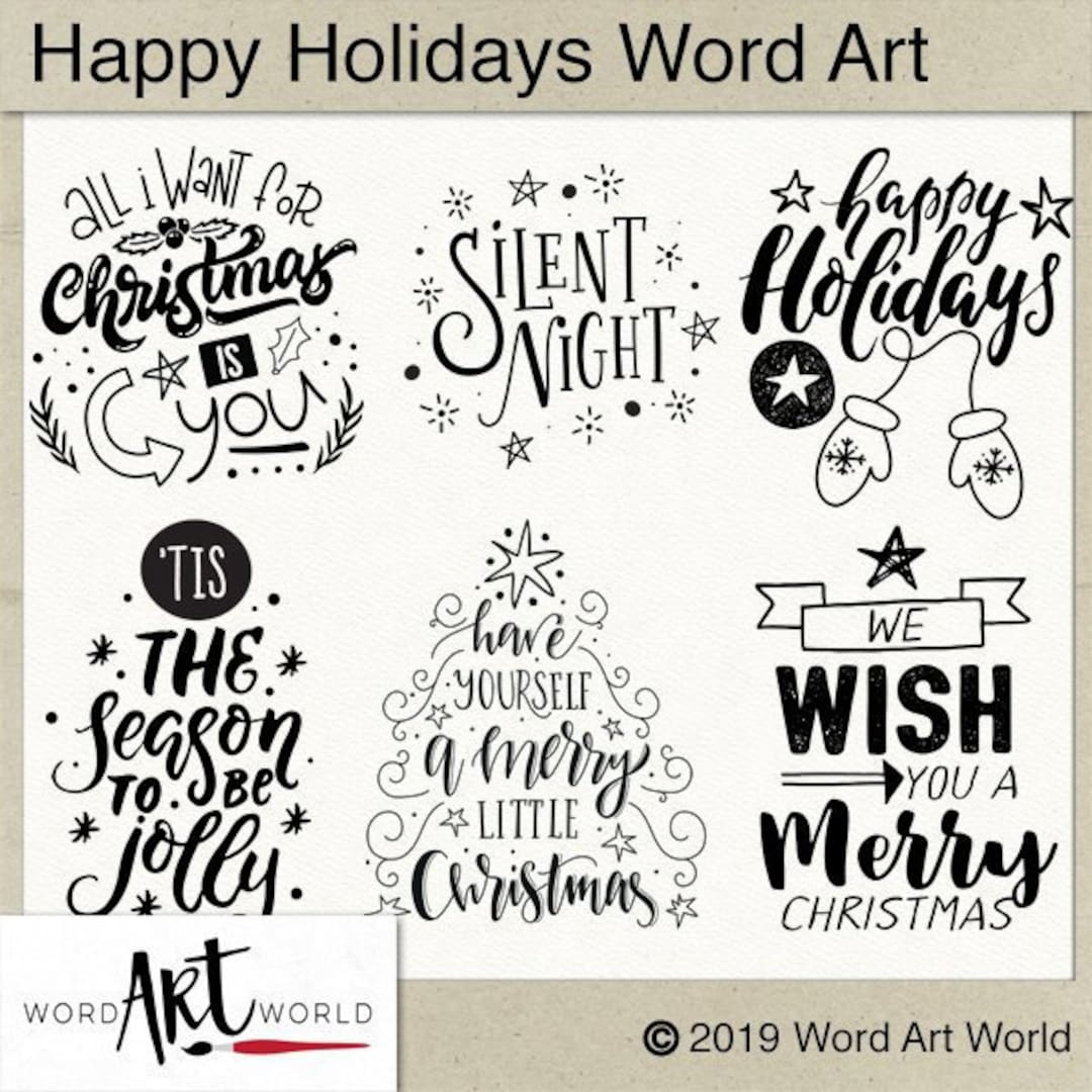 Digital and Printable Overlay Word Art Set - Instant Download ...